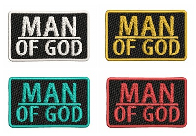 Man of GOD iron-on PATCH embroidered FAITH CRUCIFIX JESUS CHRISTIAN ...