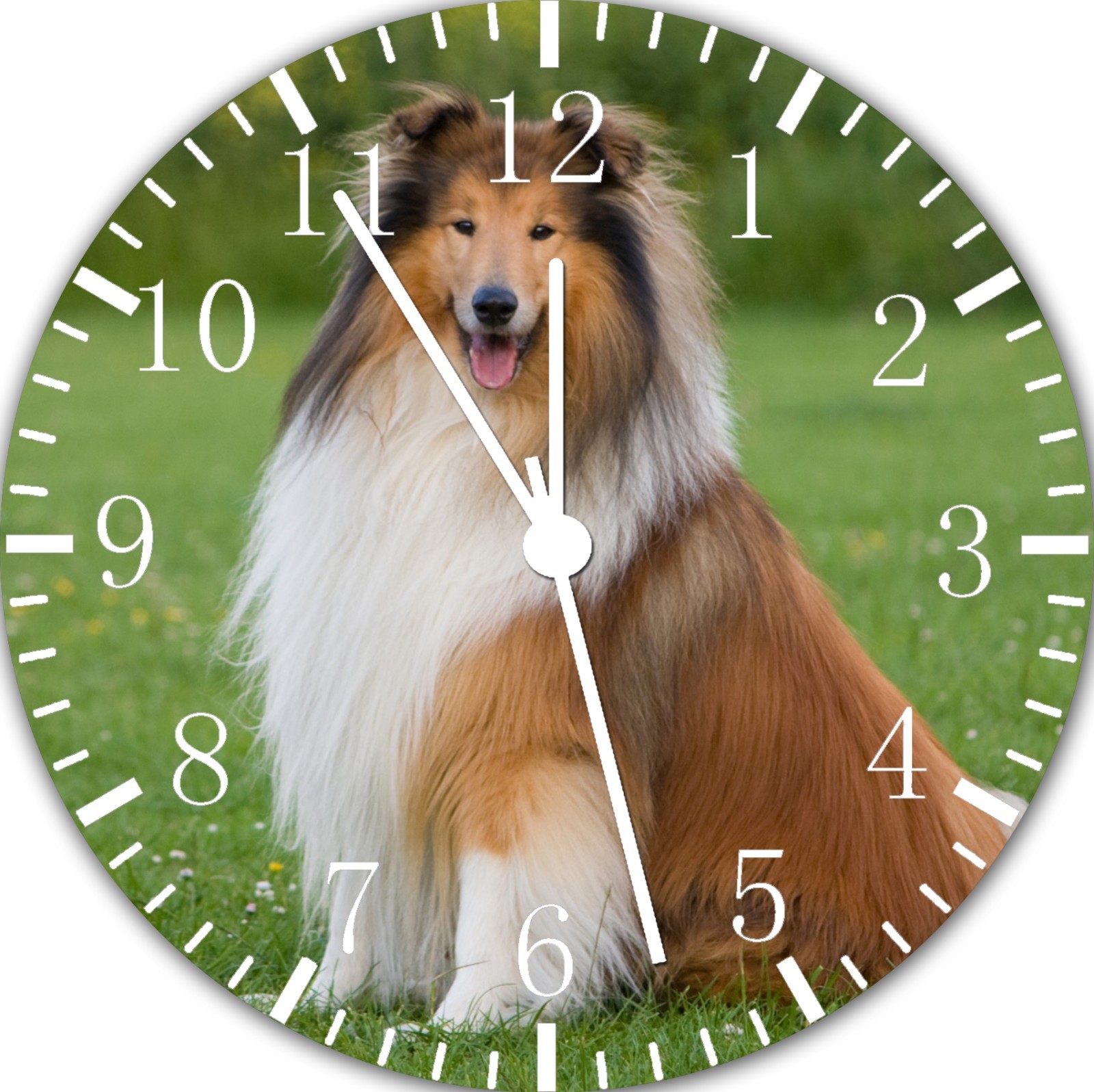 Rough Collie Dog Wall Clock F60 | eBay