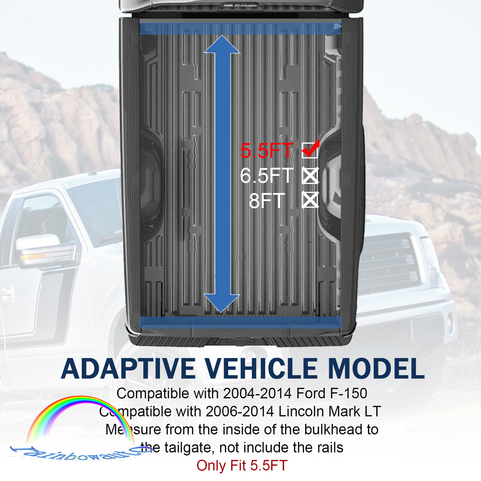 For 2015-2024 Ford F150 Tri-Fold Tonneau Cover Lock Hard Solid 5.5ft ...