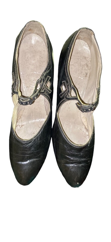 shoes women's buckle squash heel Victorian antique unknown size | eBay