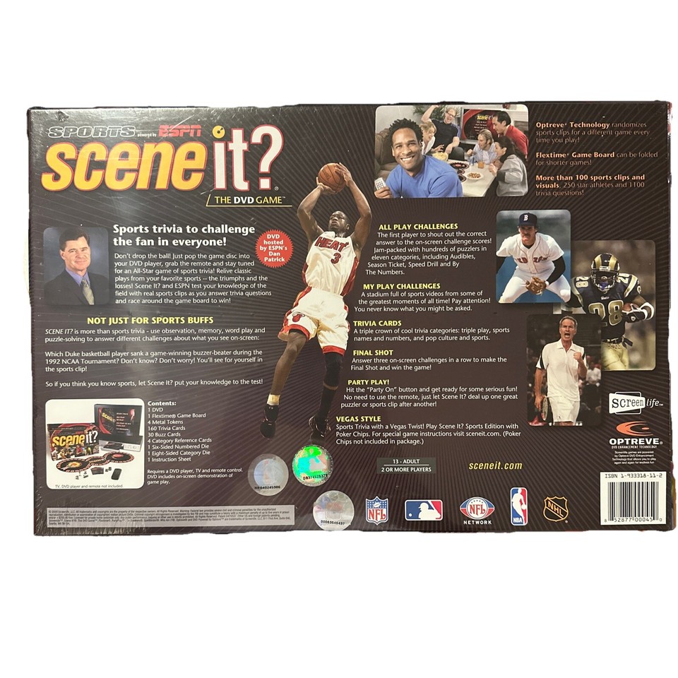 Scene It Sports Powered By ESPN The DVD Game Sports Trivia Brand New ...