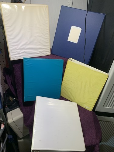 Lot of 90’s Binders 8-1/2 x 11 Multi-colors USED School Cards movie ...