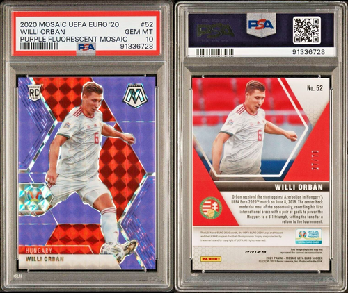 WILLI ORBAN 2020 Mosaic UEFA Euro '20 Purple Fluorescent 27/70 RC PSA ...