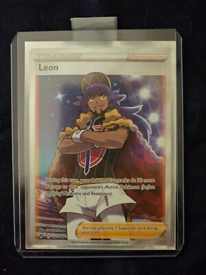 Pokémon TCG Leon 182/185 Vivid Voltage Holo Full Art Ultra Rare | eBay