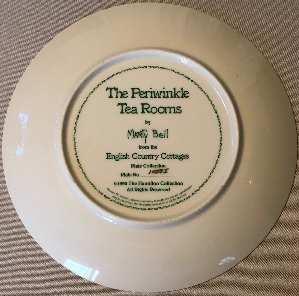 Periwinkle Tea Rooms Collector Plate English Country Cottages Marty ...