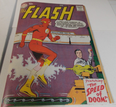 FLASH # 108 1959 . in own series KEY 1st cosmic treadmill cvrless ...