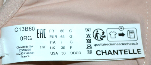 Chantelle 13B60 C Jolie Memory Foam T-shirt Bra Size 30DDDD Color Blush ...