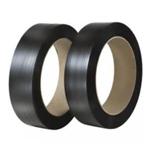 1/2" 9000 Ft 300 lb 16x6" Core Hand Poly Strapping Coil Black Packaging ...