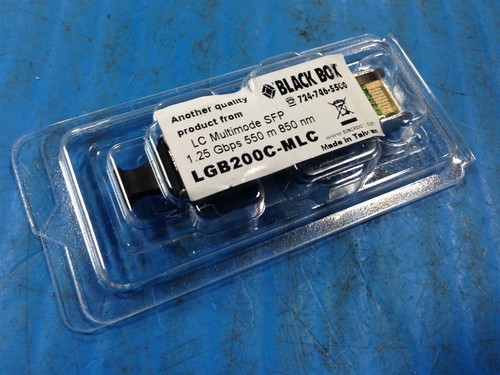 NEW BLACK BOX LGB200C-MLC OPTIC TRANSCEIVER LC MULTIMODE SFP 1.25 Gbps ...