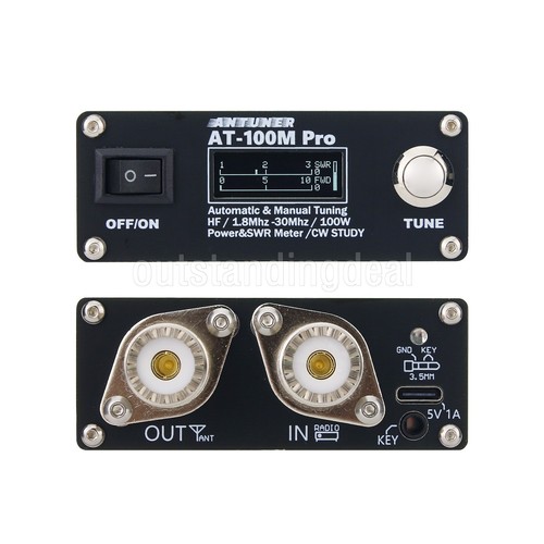 AT-100M Pro Antenna Tuner Automatic and Manual Tuning for YAESU/ICOM ...