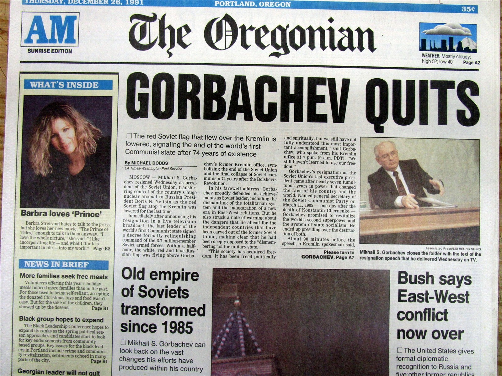 End Of Cold War Newspaper