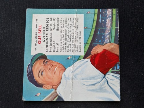 1955 Red Man All-Star Baseball Card # 23N Gus Bell - Cincinnati Redlegs ...