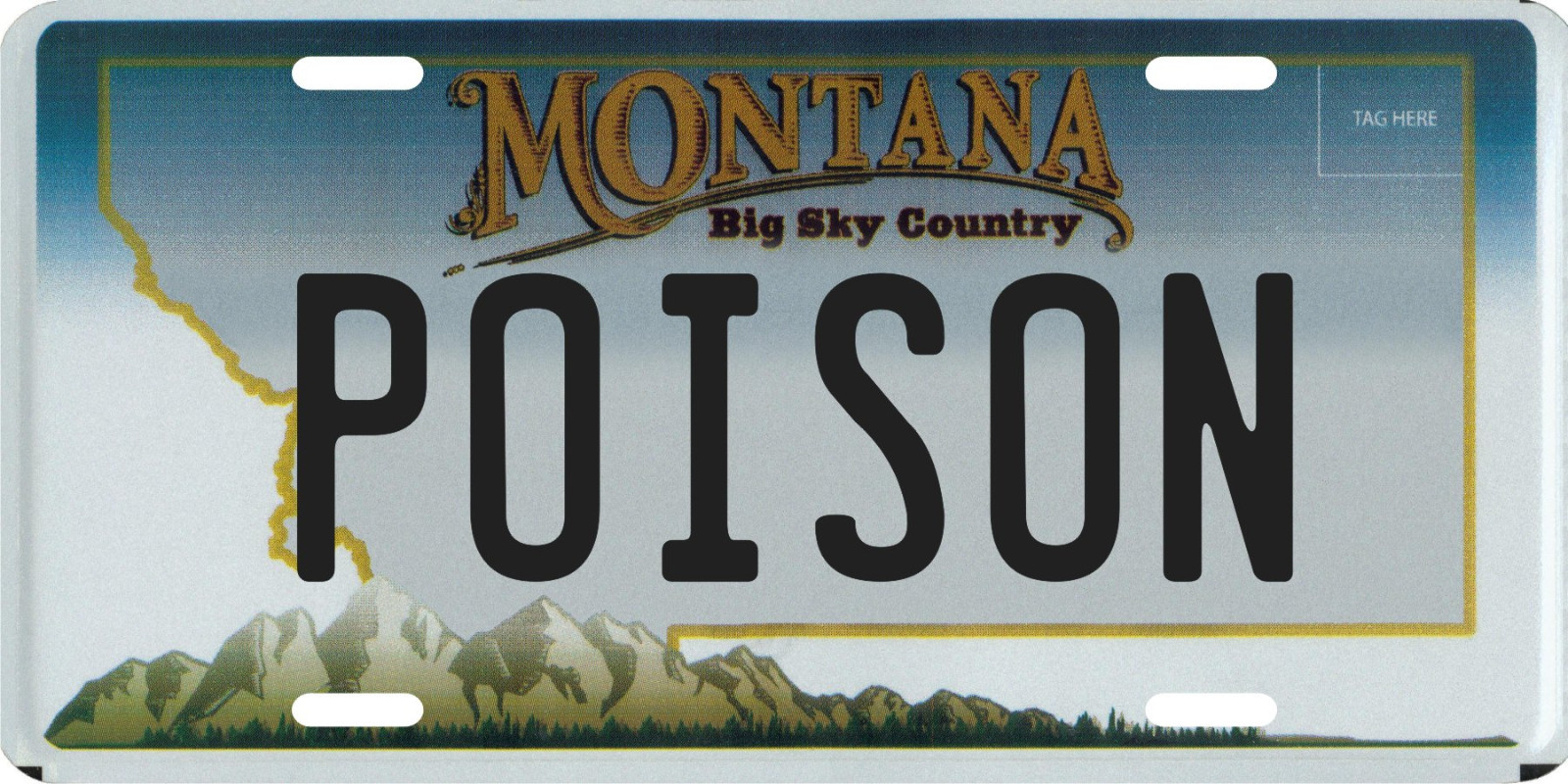 Poison Montana Aluminum License Plate | eBay
