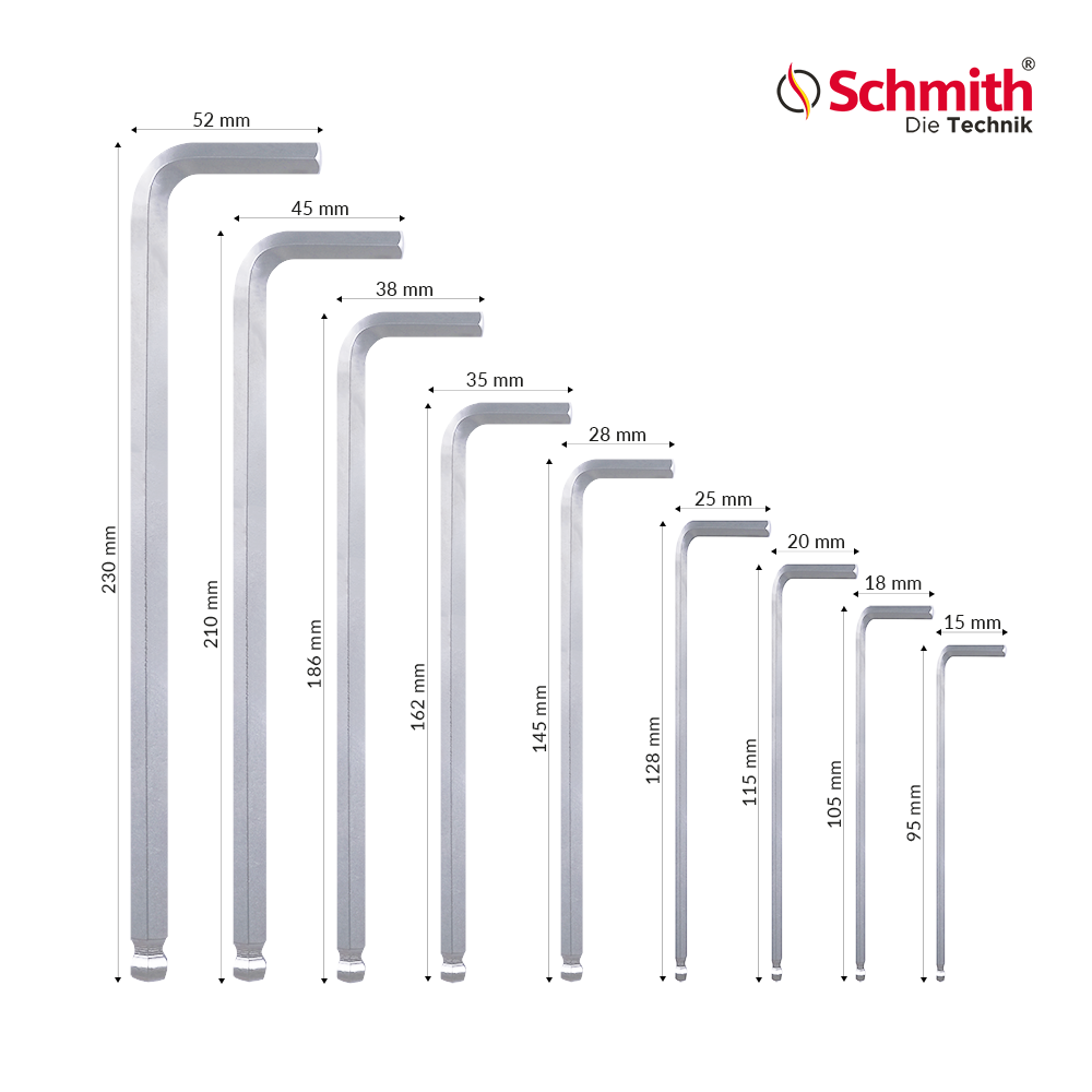 Jeu de clés Allen SCHMITH 9 jeux de clés coudées en acier au chrome ...