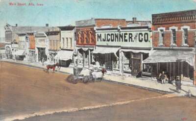 Alta Iowa Main Street Business District Vintage Postcard AA65052 | eBay