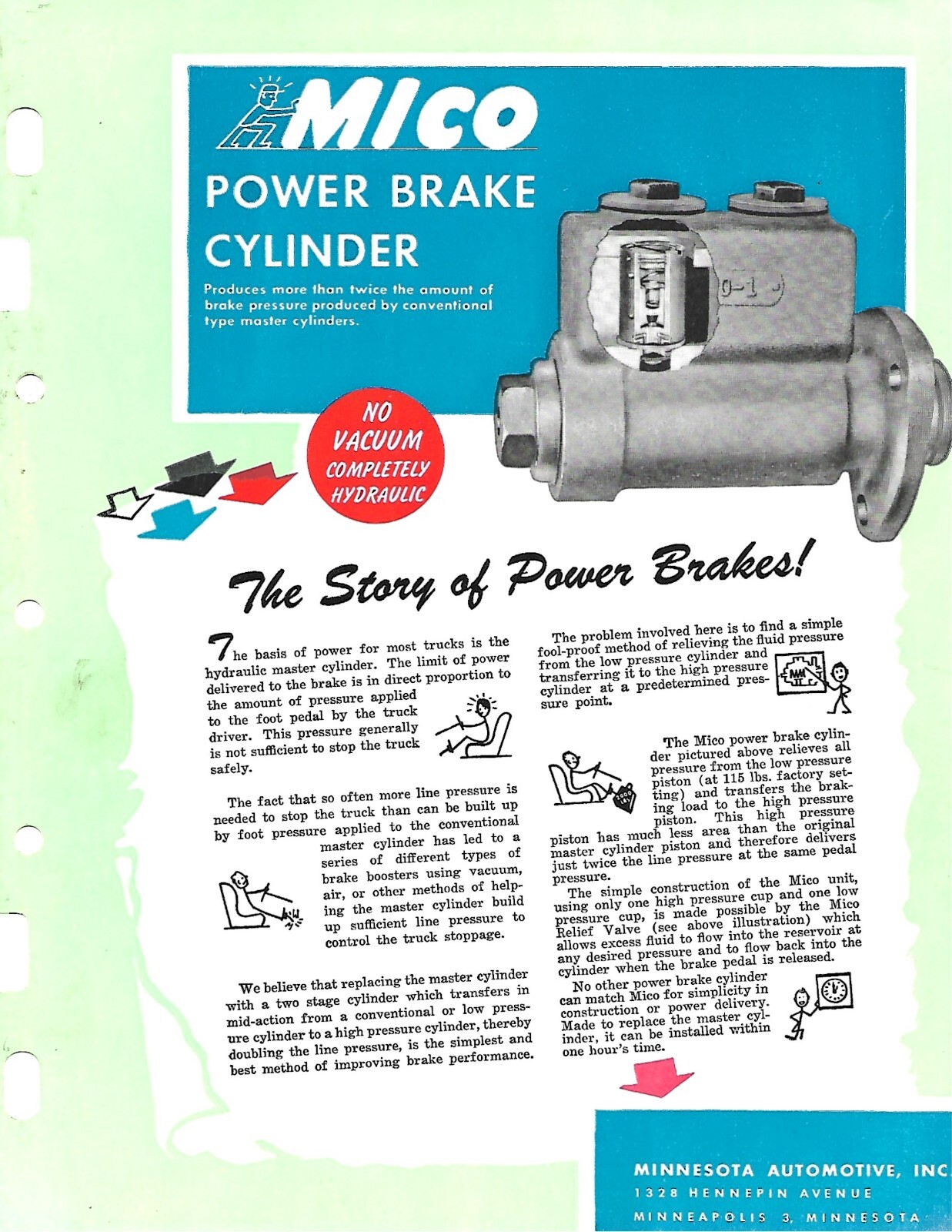 Brochure - Minnesota Automotive - MICO - Power Brake Cylinder - c1948 ...