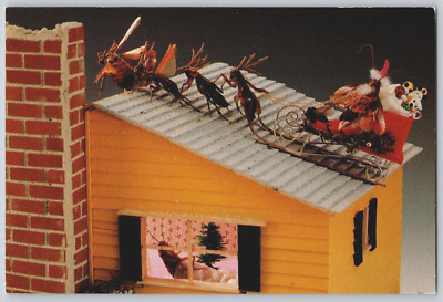 Cockroach Night Before Christmas Postcard Weird Art Diorama '88 Humor ...