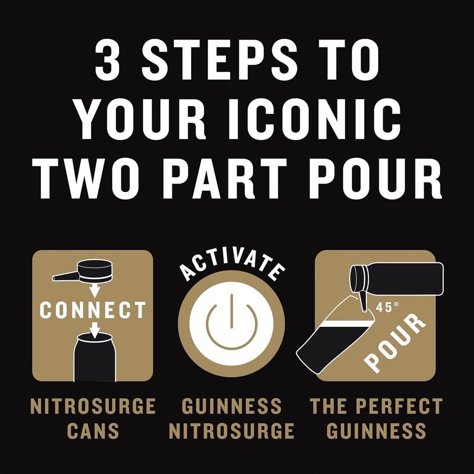Guinness Draught Nitrosurge Device, Stout Beer, Perfect Pub Pour at ...