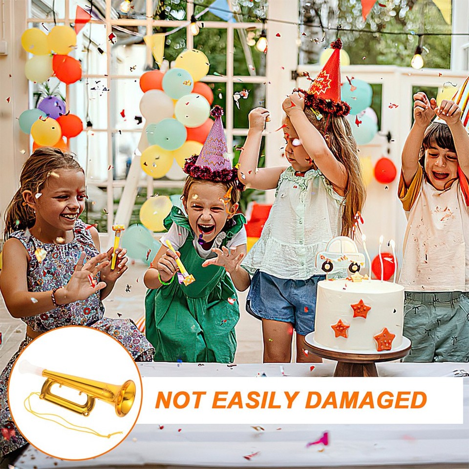 15pcs Plastic Trumpet KIDS Toy Musical Instruments Toy Trumpet Portable ...