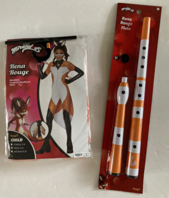 NWT Size Small 4-6 Miraculous Rena Rouge Fox Costume Set | eBay