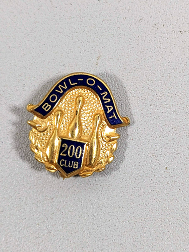 Vintage Gold Tone Blue Bowl O Mat 200 Club Lapel Pin | eBay