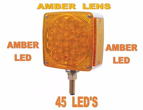 Double Face Turn Signal (45 LED ) Amber/Amber SEMI-TRUCK FENDER | eBay