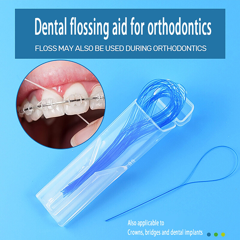 35/70Pcs Orthodontic Floss Puller Dental Threader Cleaning Threader ...