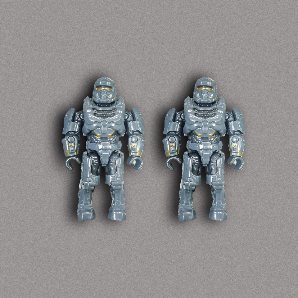 10Pcs HALO Mega Construx VANNAK-134 Spartan Figure Fleetcom Warthog ...