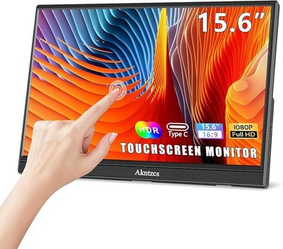 Touchscreen Portable Monitor, 15.6 Inch Full HD 1920x1080P Touchscreen ...