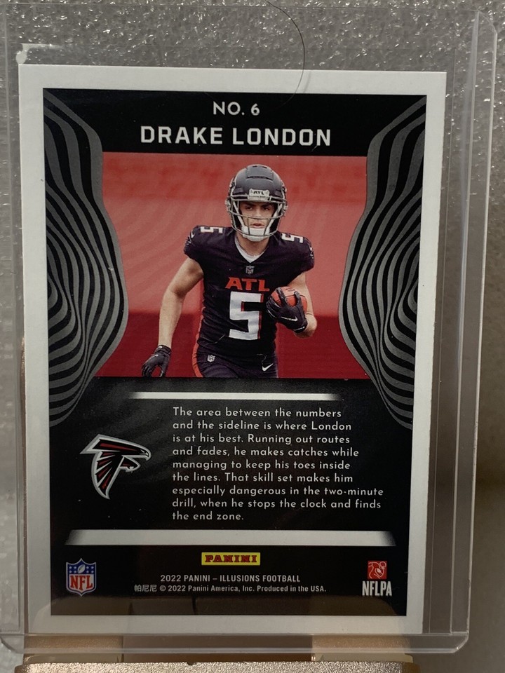 Drake London Rookie Card 2022 Panini Illusions Football # 6 Atlanta ...
