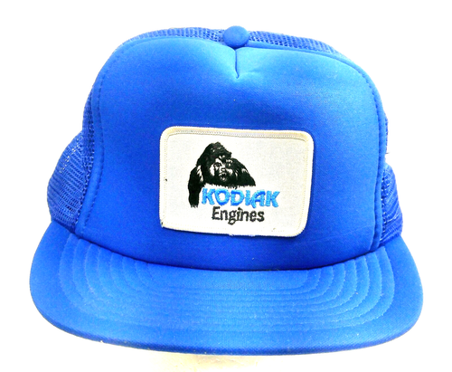 Kodiak Engines Hat Mesh Trucker Snapback Cap Vintage 80's Blue Retro | eBay