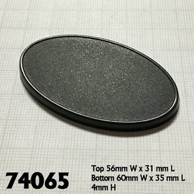 Base Boss 60MM X 35MM OVAL Plastic Gaming Base (10) Reaper Miniatures ...