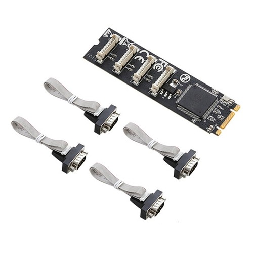M.2 M-Key to 4 RS232 Serial Port Card Multi-serial Port DB9 Control M.2 ...