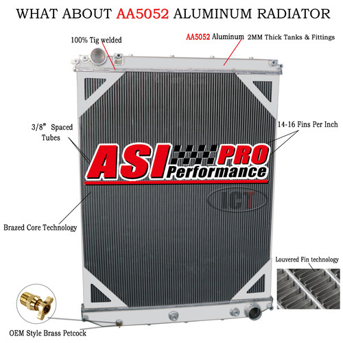 3-Row Aluminum Radiator For 2008-2014 Volvo VNL VNM Mack Vision CXU ...