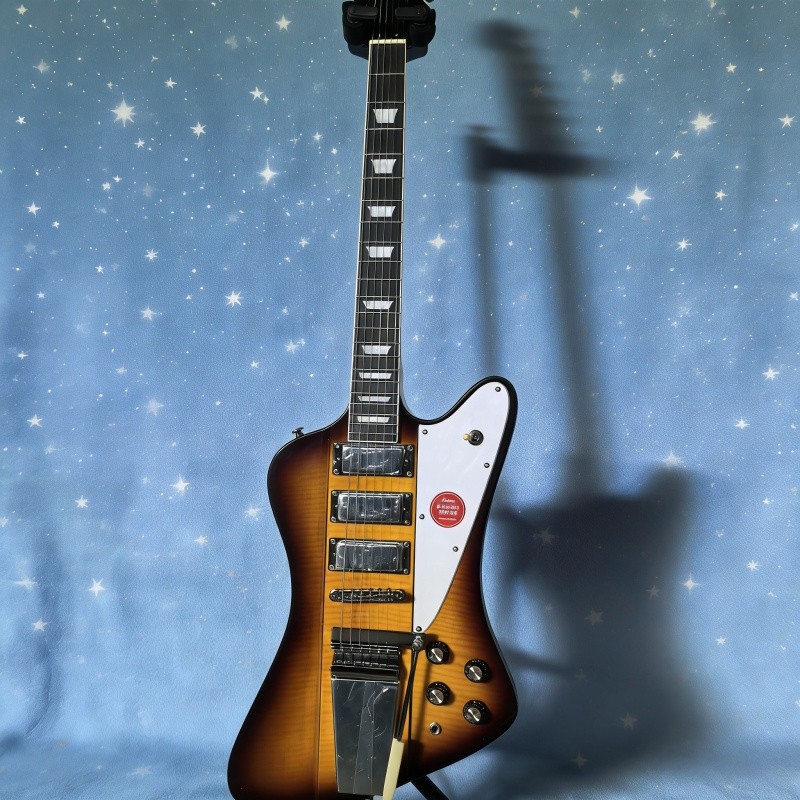 Handmade Firebird Sunburst Solid Electric Guitar Mini Pickup Rosewood ...