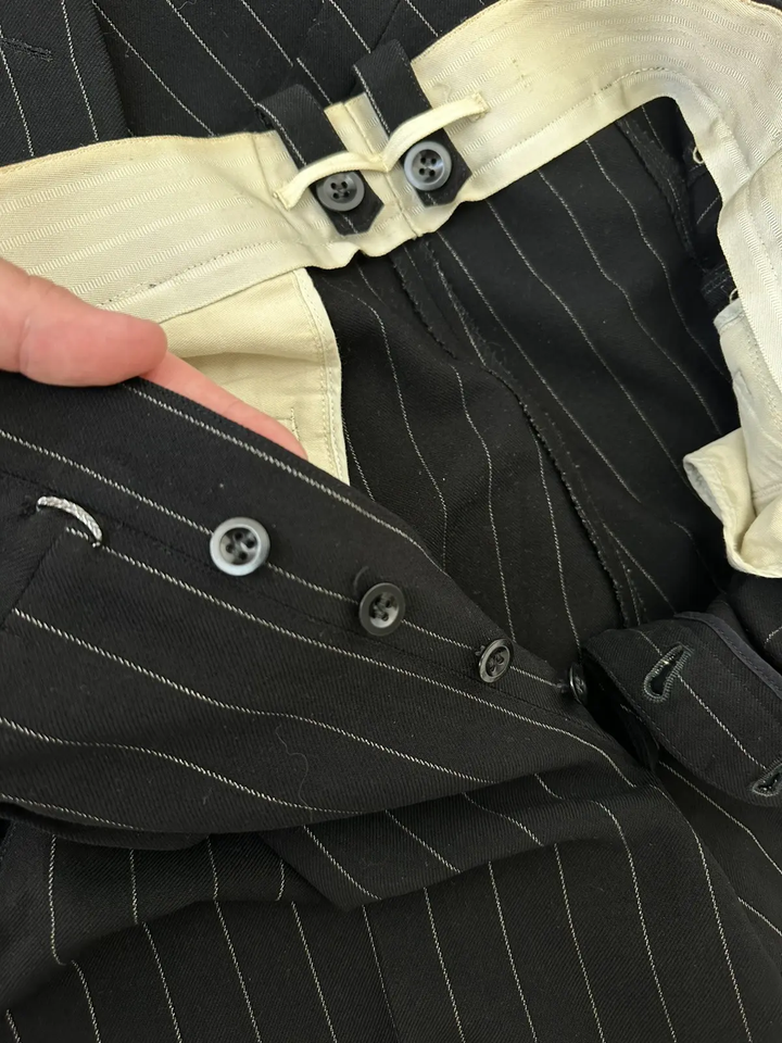 VTG 1960s Men’s Suit 2-Piece Black Wool WWII Era Solide | eBay