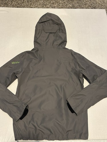 Strafe Jacket Mens Medium Gray Polartec Neoshell Hooded Coat Ski ...