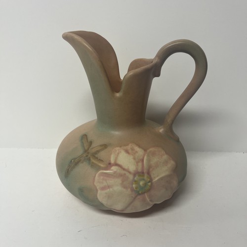 Vintage Weller Pottery vase Pitcher Since 1872 Dogwood Flowers 7" Rare ...