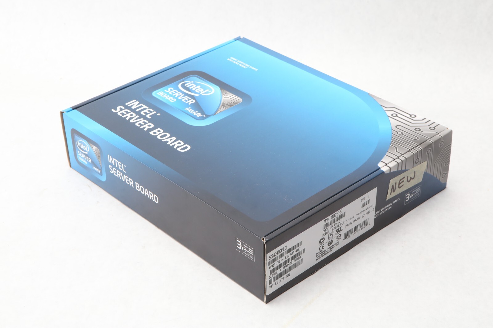 NEW Intel S3420GPLX, LGA1156 Socket Motherboard, ATX, DDR3 ECC T54 ...