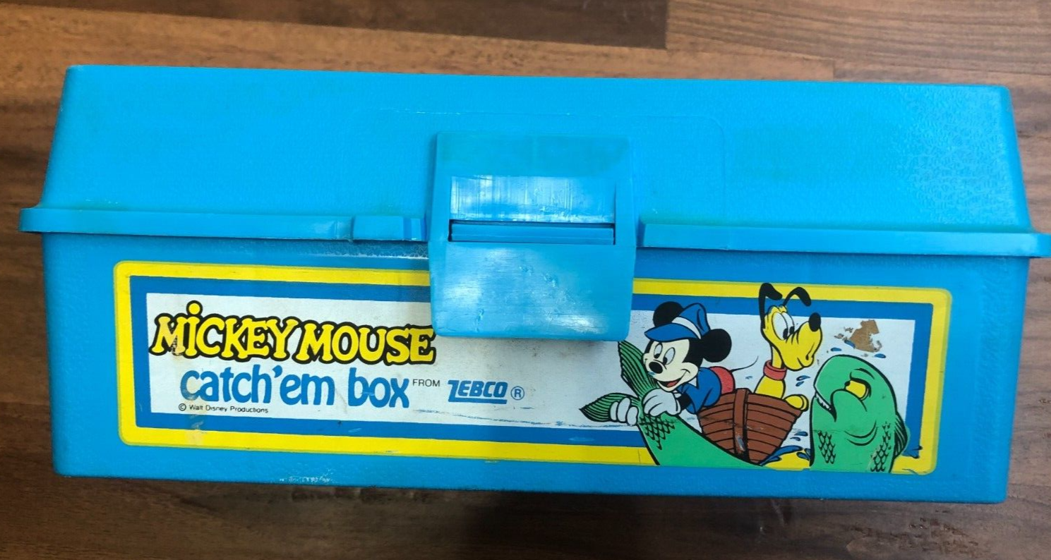 Vintage Disney Mickey Mouse Catch‘Em Box By Zebco Kids Fishing Tackle ...