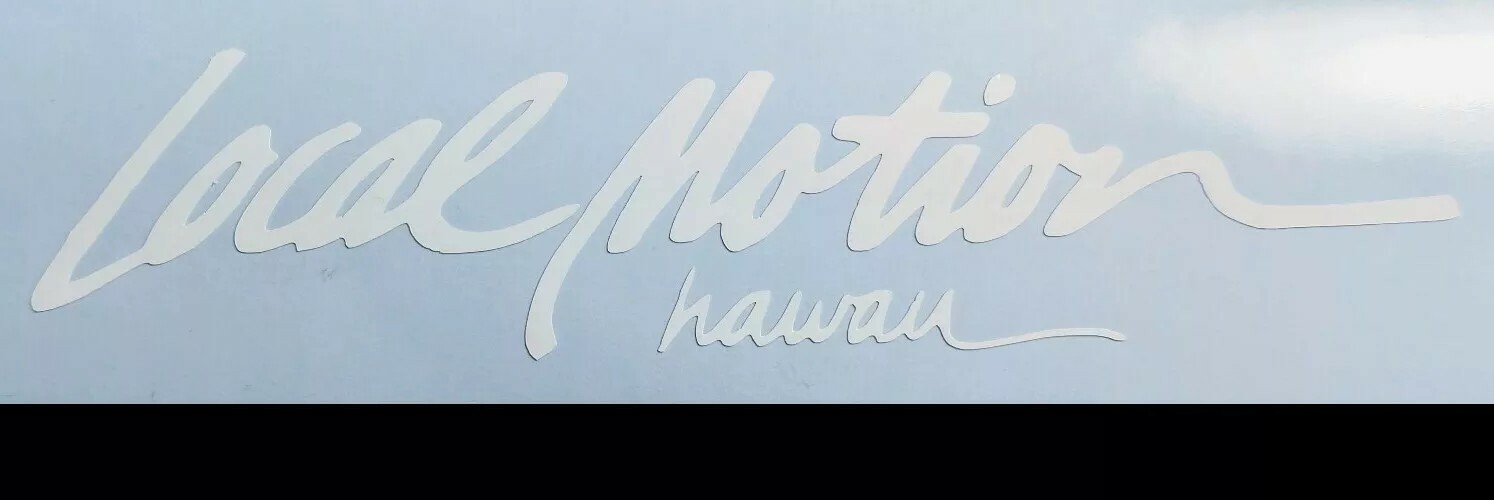 Local Motion Hawaii Decal Sticker Vintage Classic white 8" | eBay