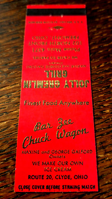 Vintage Matchbook: Bar Zee Chuck Wagon, Clyde & Jolly Gremlin, Fremont ...