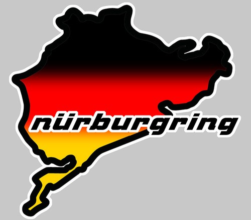 NURBURGRING CIRCUIT RACING TRACK COULEUR AUTOCOLLANT STICKER 13cmX12cm ...