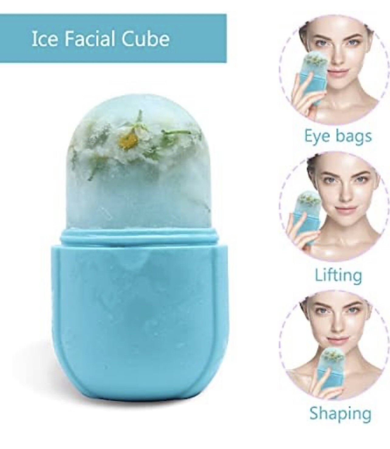 Ice Roller for Face and Eye, Upgrated Ice Face Roller,Facial Beauty Ice ...
