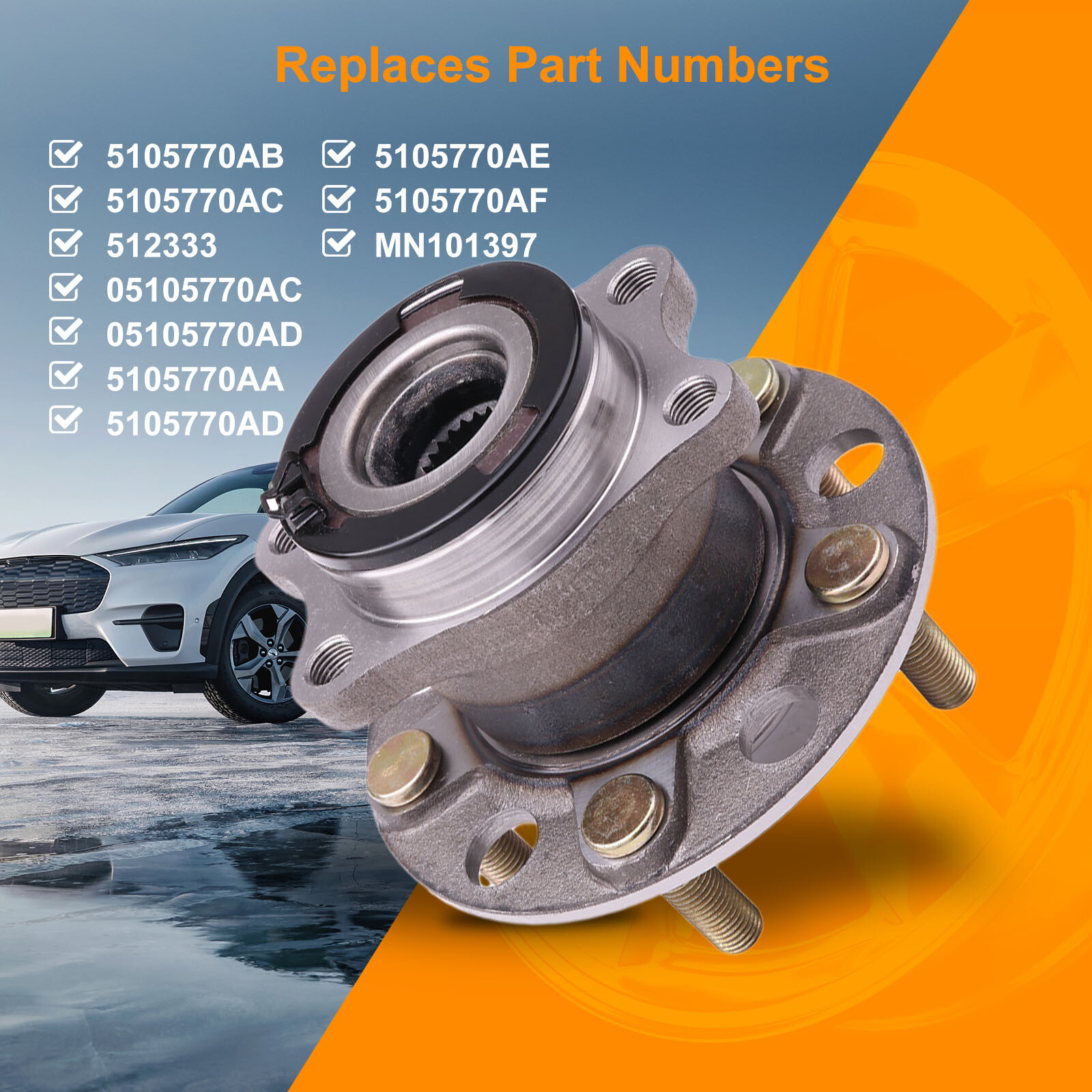2x Rear Wheel Bearing Hub For Jeep Compass Patriot Dodge Caliber 2007 ...
