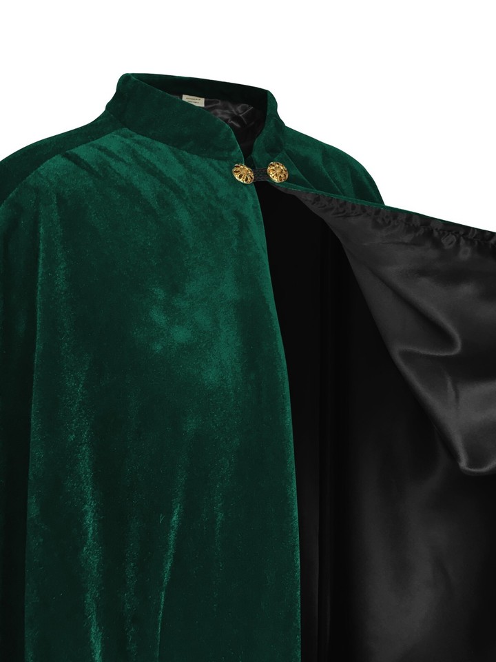 Capelet, Satin Lined Velvet Cape, Short Renaissance Cloak, Unisex ...