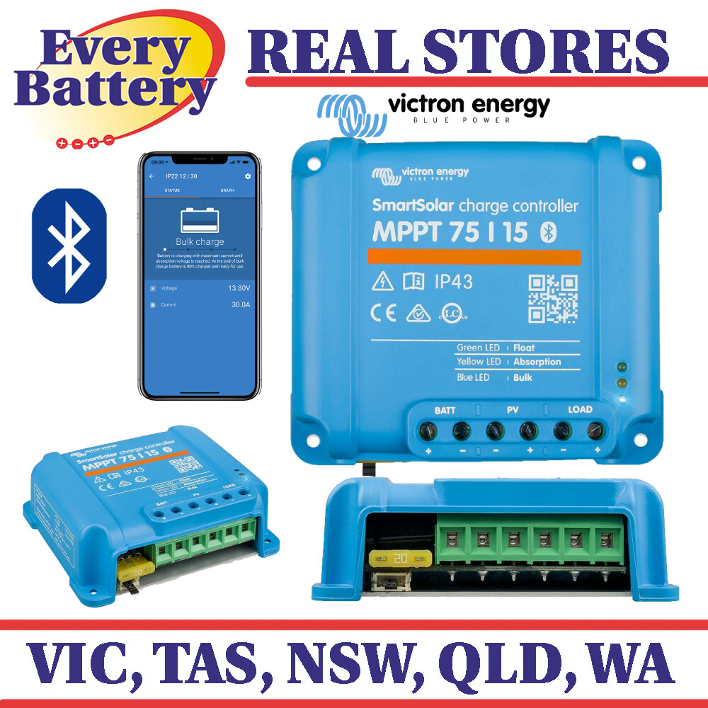 Victron SmartSolar 75/15 MPPT Solar Controller - InBuilt Bluetooth ...
