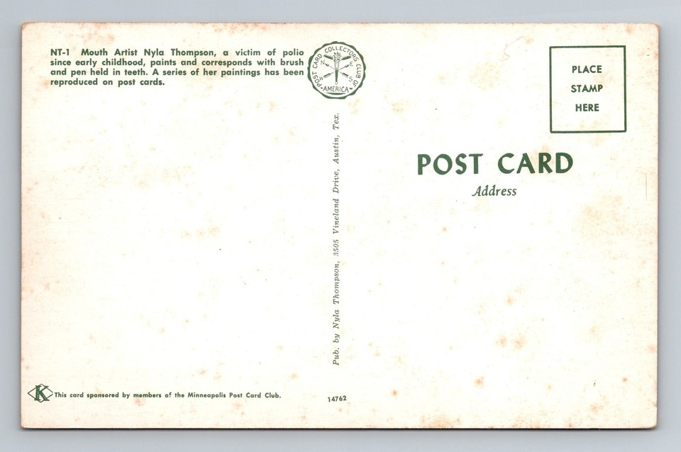 Mouth Artist Nyla Thompson People Vintage Postcard Standard Souvenir ...