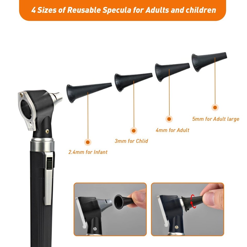 Scian Otoscope - Ear Scope with Light, Ear Infection Detector, Pocket ...