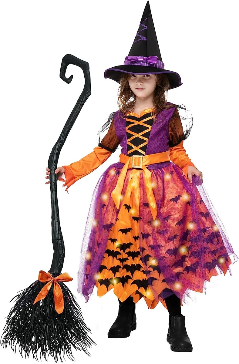 Girls Witch Costume Light Up